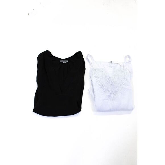 Vince | Tops | Vince Floreat Womens Silk Blouse Camisole Top Black ...
